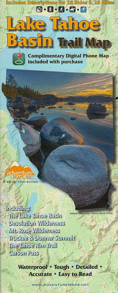Lake Tahoe Basin Trail Map by Adventure Maps | Goodreads
