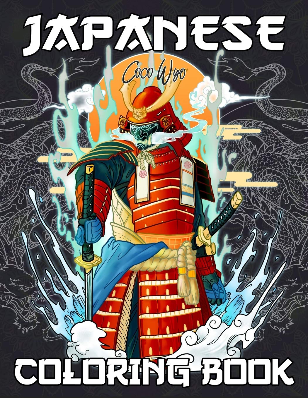 Japanese Coloring Book: Adult Coloring Books of Japanese with 50 Unique ...