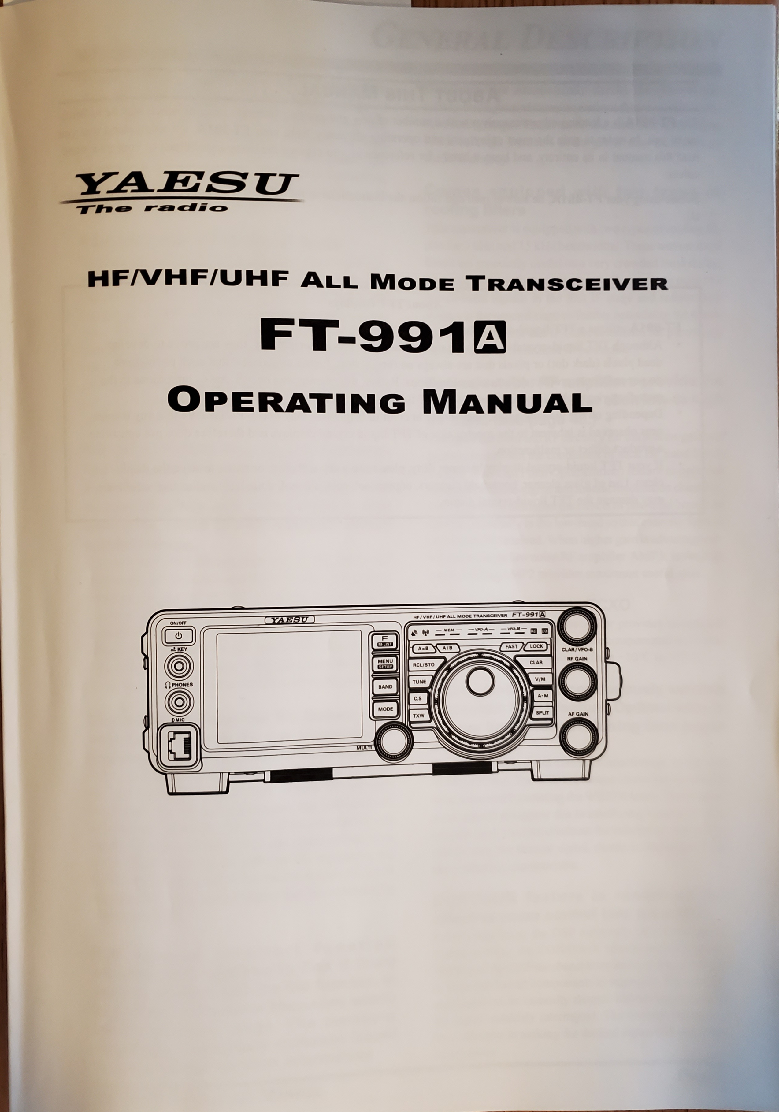 Yaesu FT991A Operating Manual by Yaesu Musen Co. LTD | Goodreads