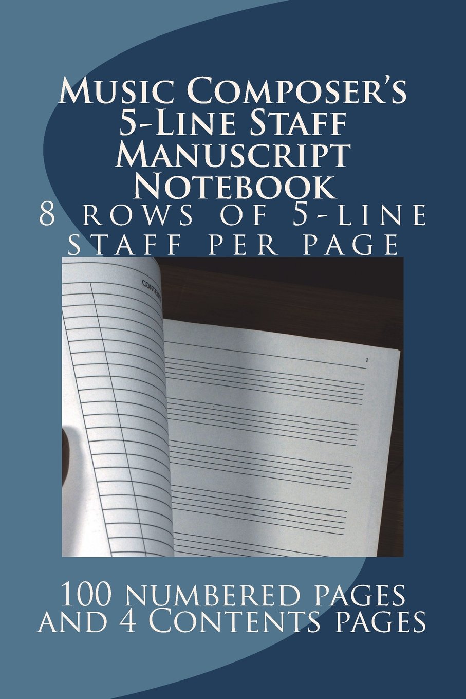 Music Composer's 5-Line Staff Manuscript Notebook: 8 rows of 5-line ...