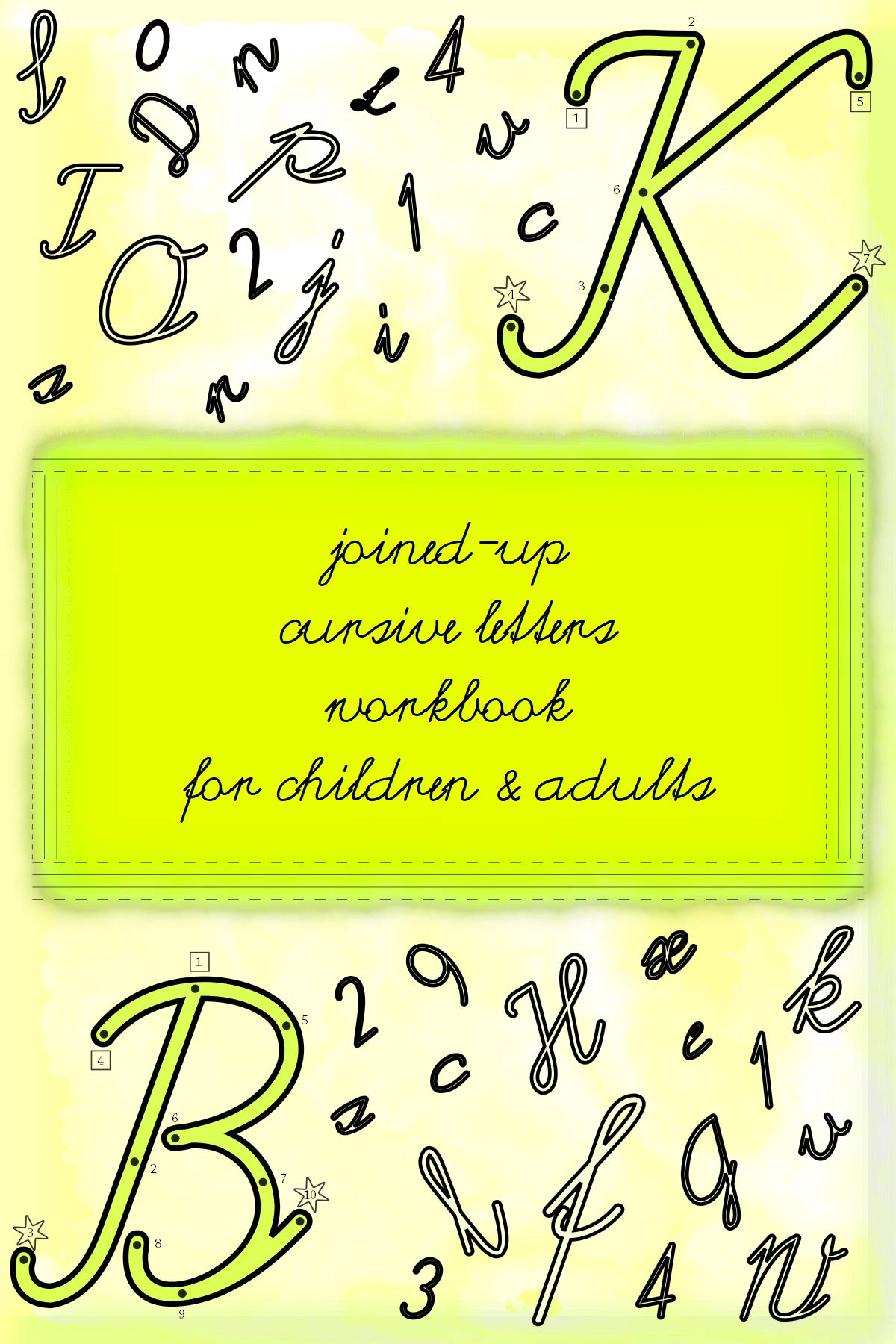Joined up Cursive Letters Workbook For Children Adults Learn How To