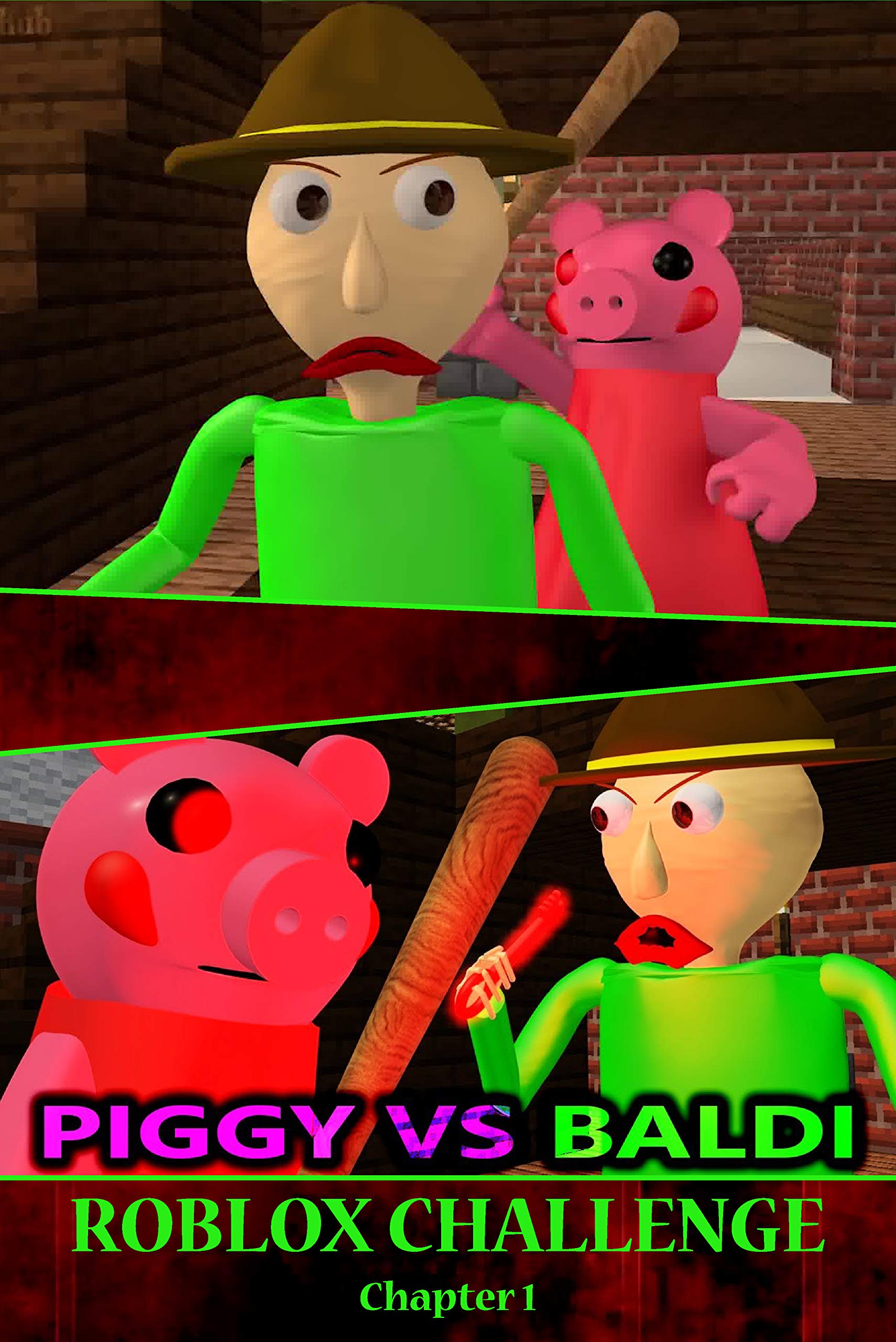 PIGGY ROBLOX CHALLENGE COMIC: Chapter 1 PIGGY vs BALDI Minecraft by ...