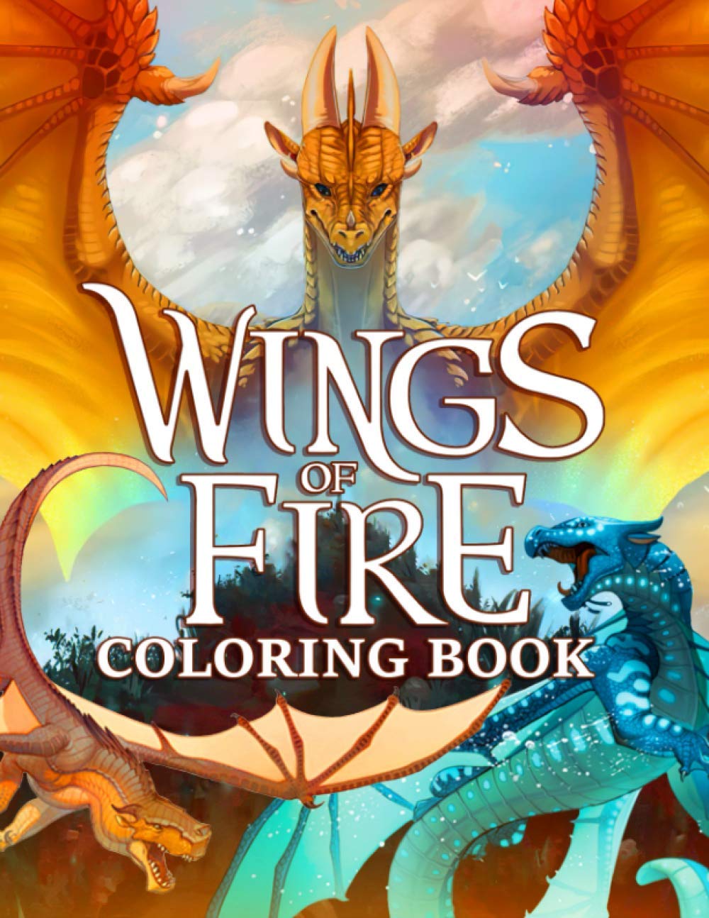 Wings Of Fire Coloring Book: A Cool Coloring Book With Designs Of Wings ...