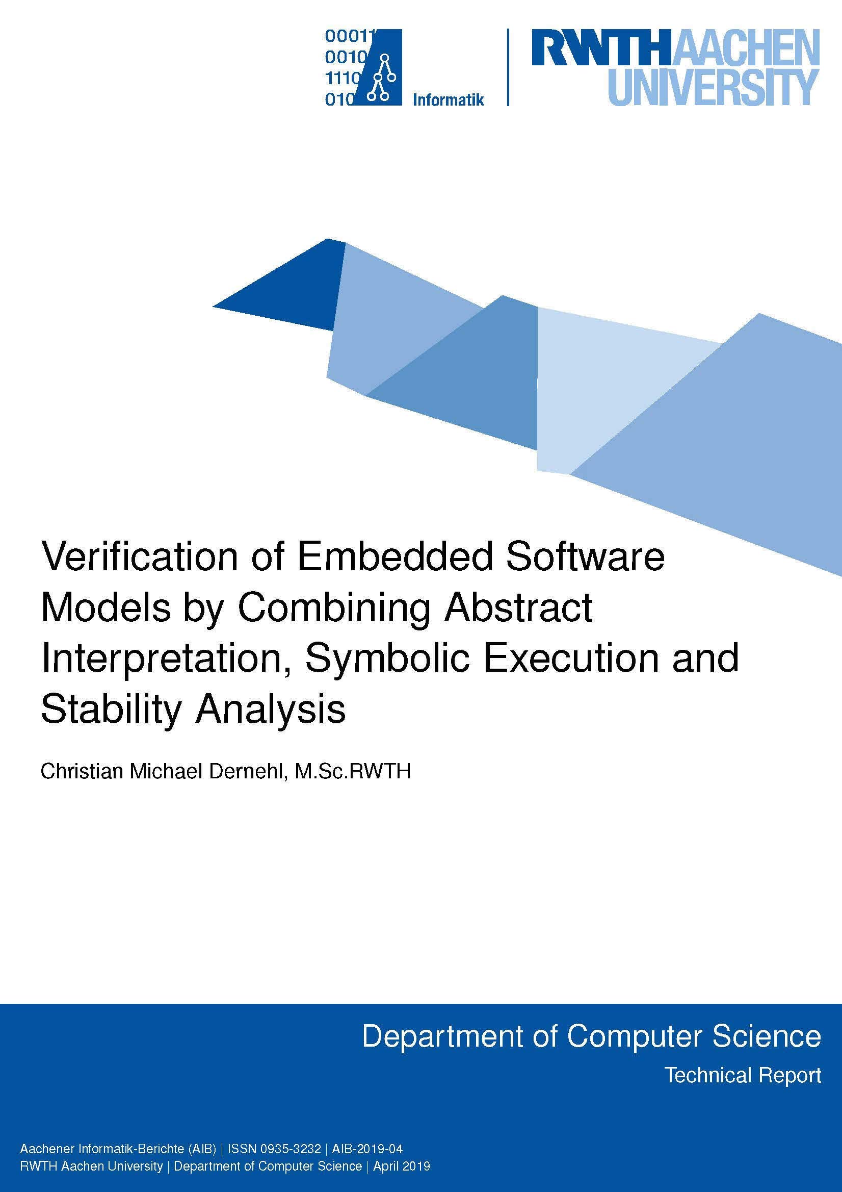 Verification of Embedded Software Models by Combining Abstract Interpretation, Symbolic ...
