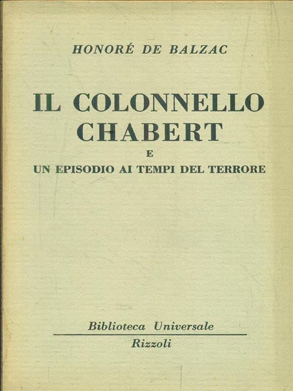 Il colonnello Chabert e Un episodio ai tempi del terrore by Honoré de ...