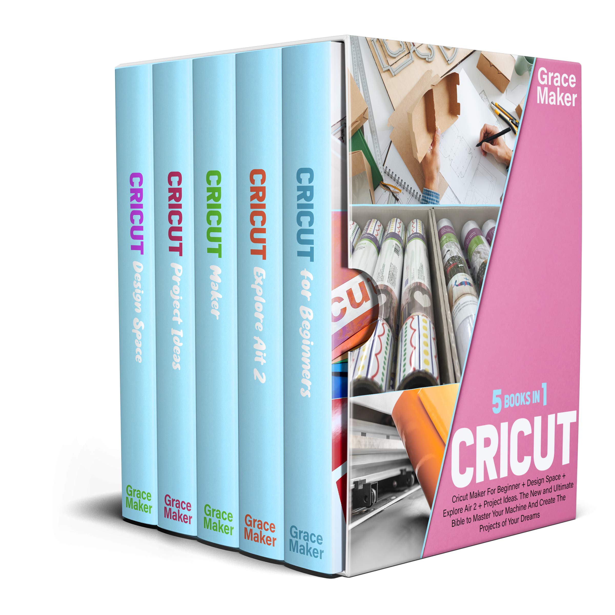 Cricut : CRICUT: 5 BOOK IN 1-Cricut Maker For Beginner + Design Space ...