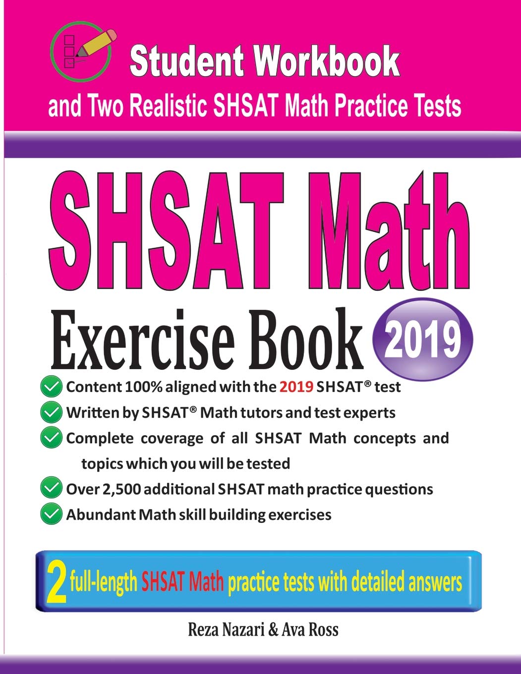 SHSAT Math Exercise Book: Student Workbook and Two Realistic SHSAT Math ...
