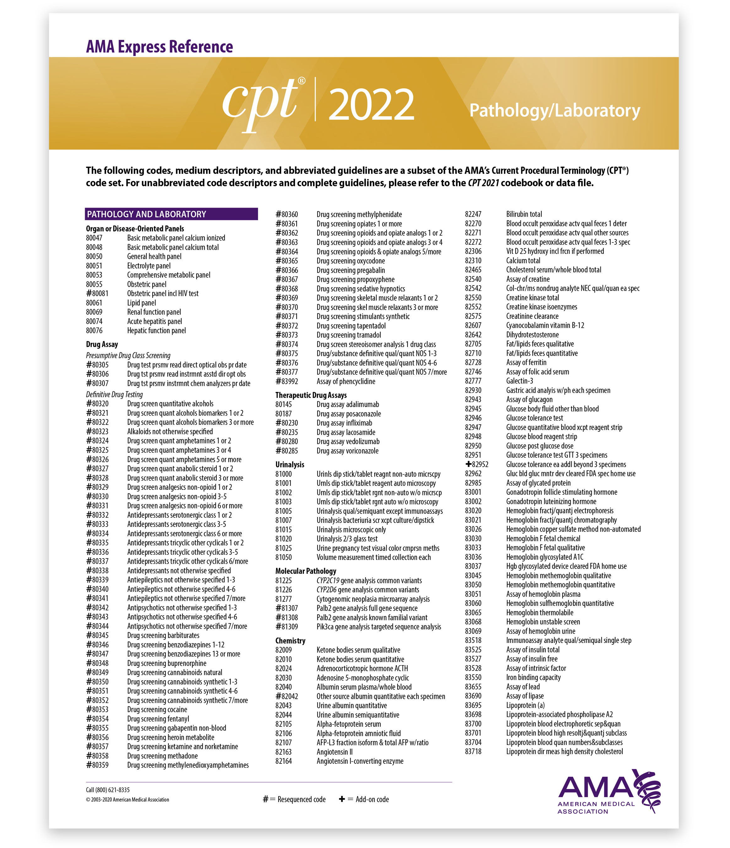 CPT Express Reference Coding Card 2022 Pathology Laboratory By CPT Express Reference Coding Card 2022 Pathology Laboratory By