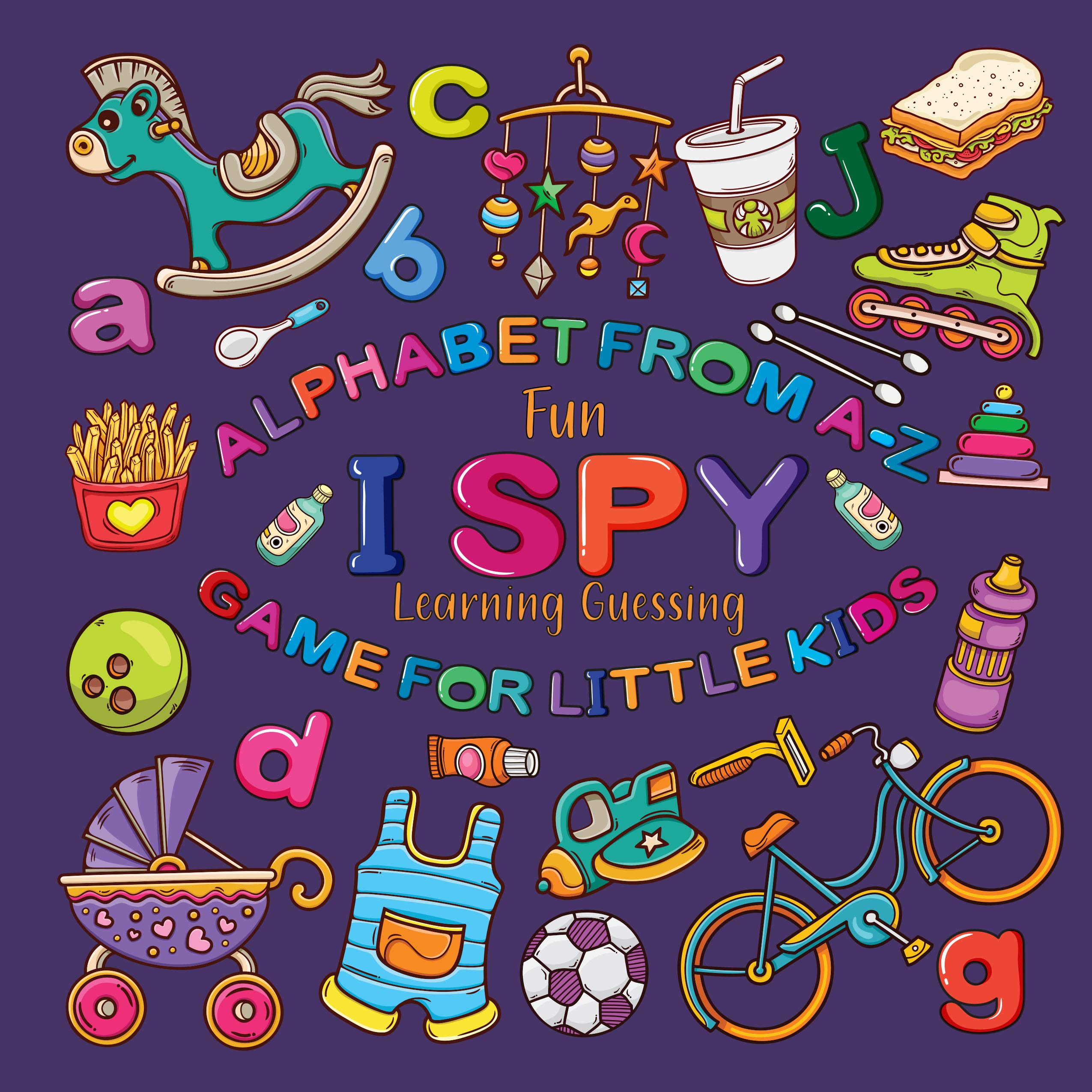 Alphabet From A-Z Fun I Spy Learning Guessing Game For Little Kids ...