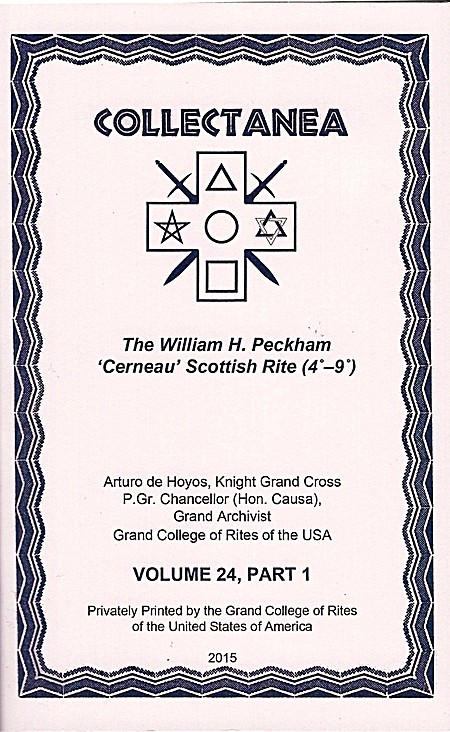 Collectanea vol. XXIV - part 1: The William H. Peckham 'Cerneau ...