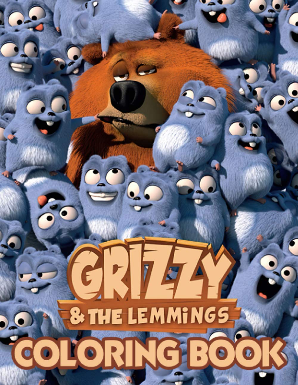 Grizzy And The Lemmings Coloring Book: Favorite Gift For Fans Of Grizzy ...