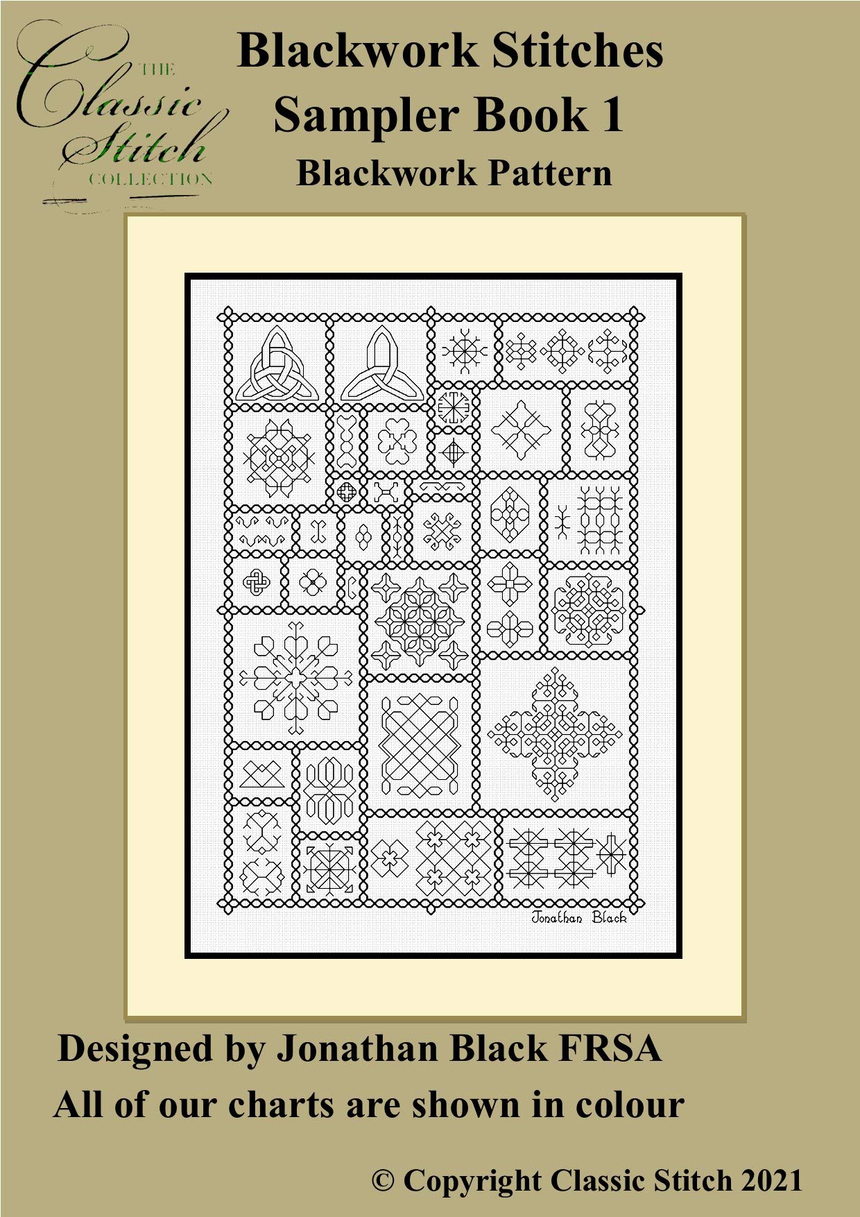 Blackwork Stitches Sampler Book 1 Blackwork Pattern by Jonathan Black ...
