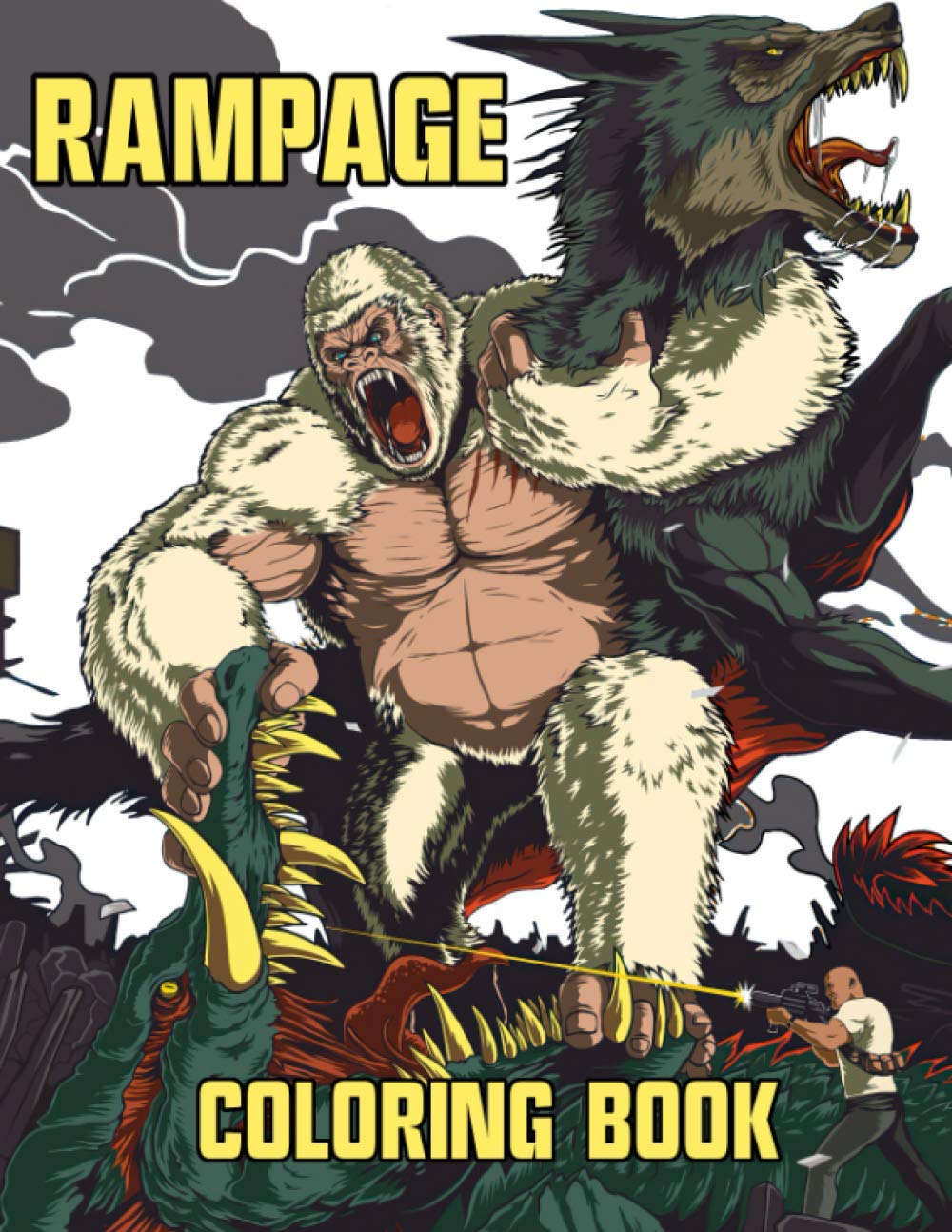 Rampage coloring book: Science Fiction Monster Illustration Coloring ...
