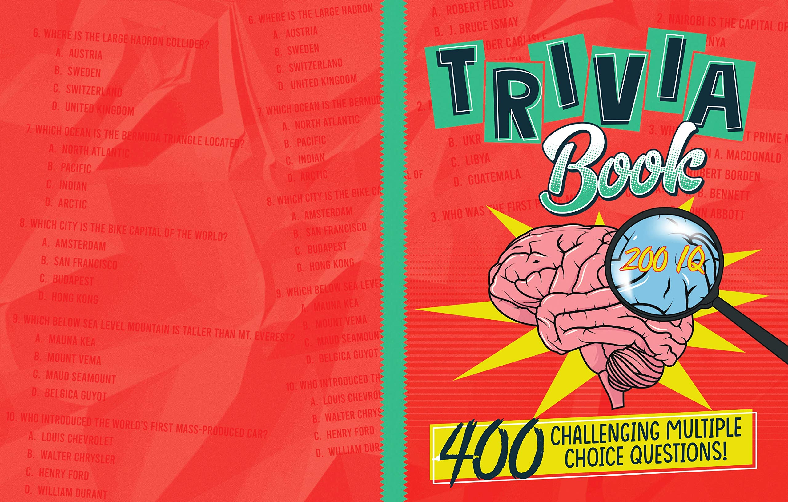 Trivia Book: With Answers 400 Challenging Multiple Choice Questions! by ...
