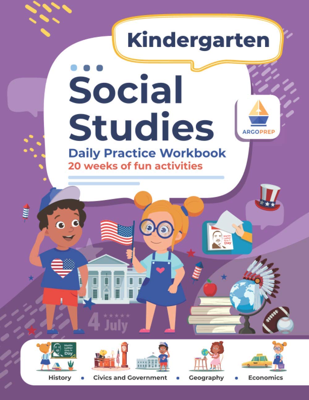 Kindergarten Social Studies: Daily Practice Workbook | 20 Weeks of Fun ...