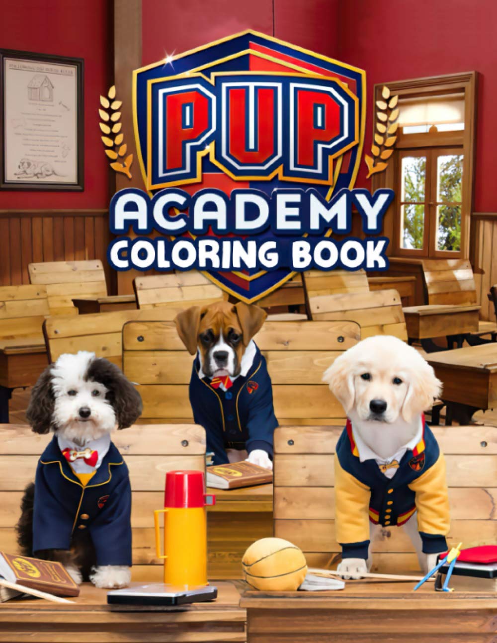 Pup Academy Coloring Book: A Fantastic Coloring Book Giving Plenty Of ...