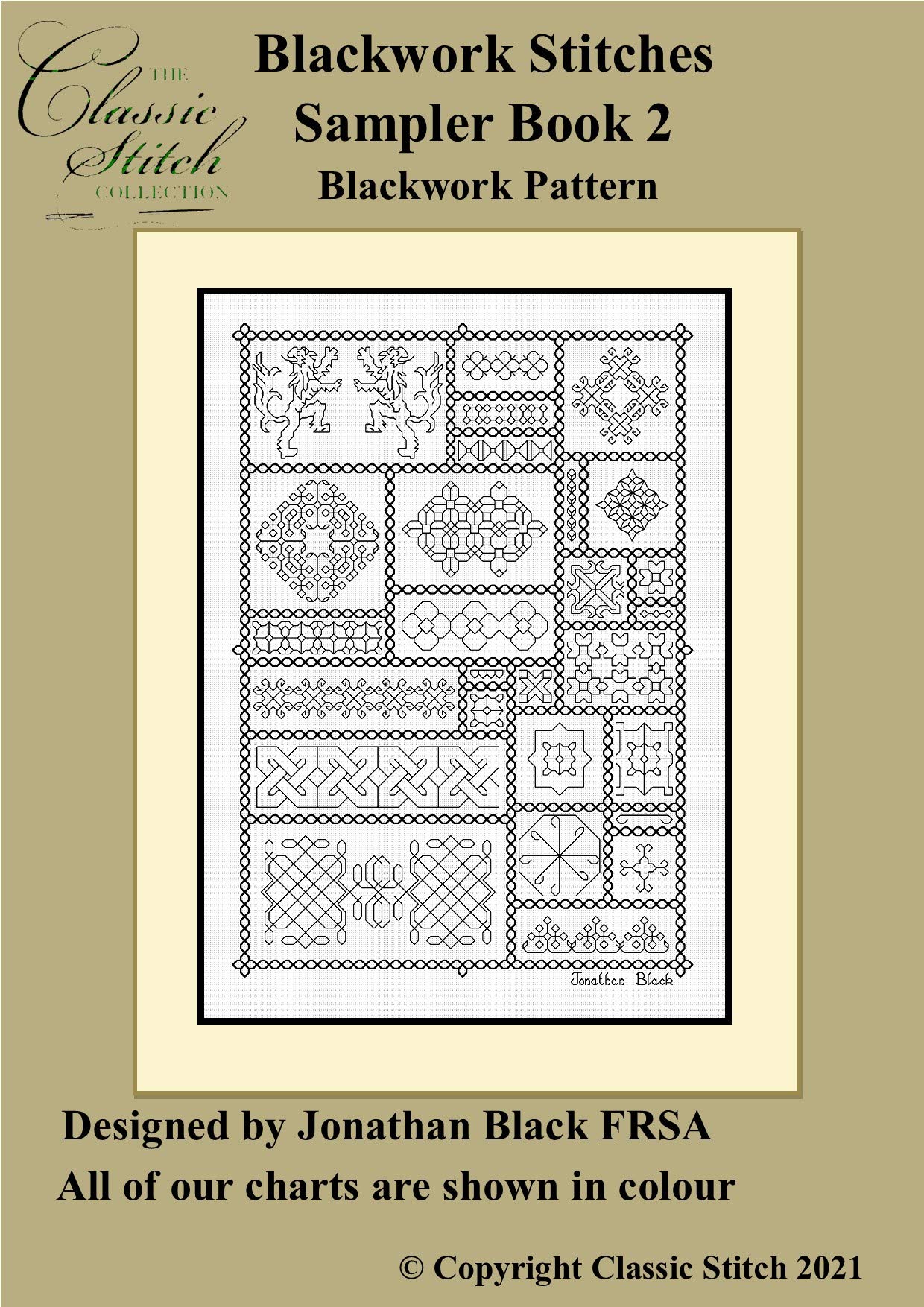 Blackwork Stitches Sampler Book 2 Blackwork Pattern by Jonathan Black ...