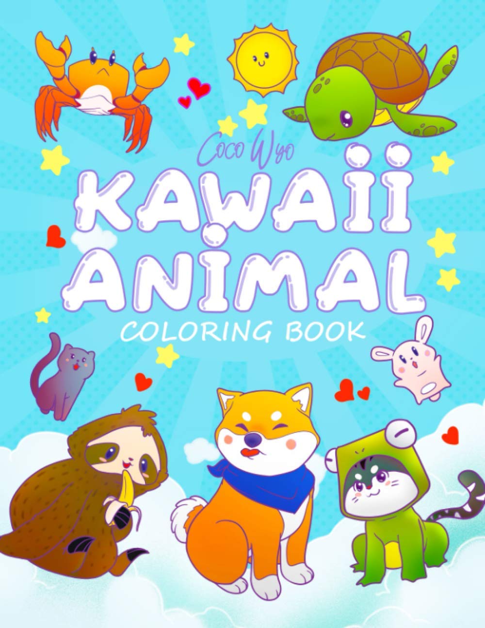 Kawaii Animal Coloring Book: Cute and Lovable Animal Coloring Book For ...