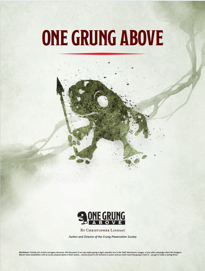 One Grung Above (5e) by Christopher Lindsay | Goodreads