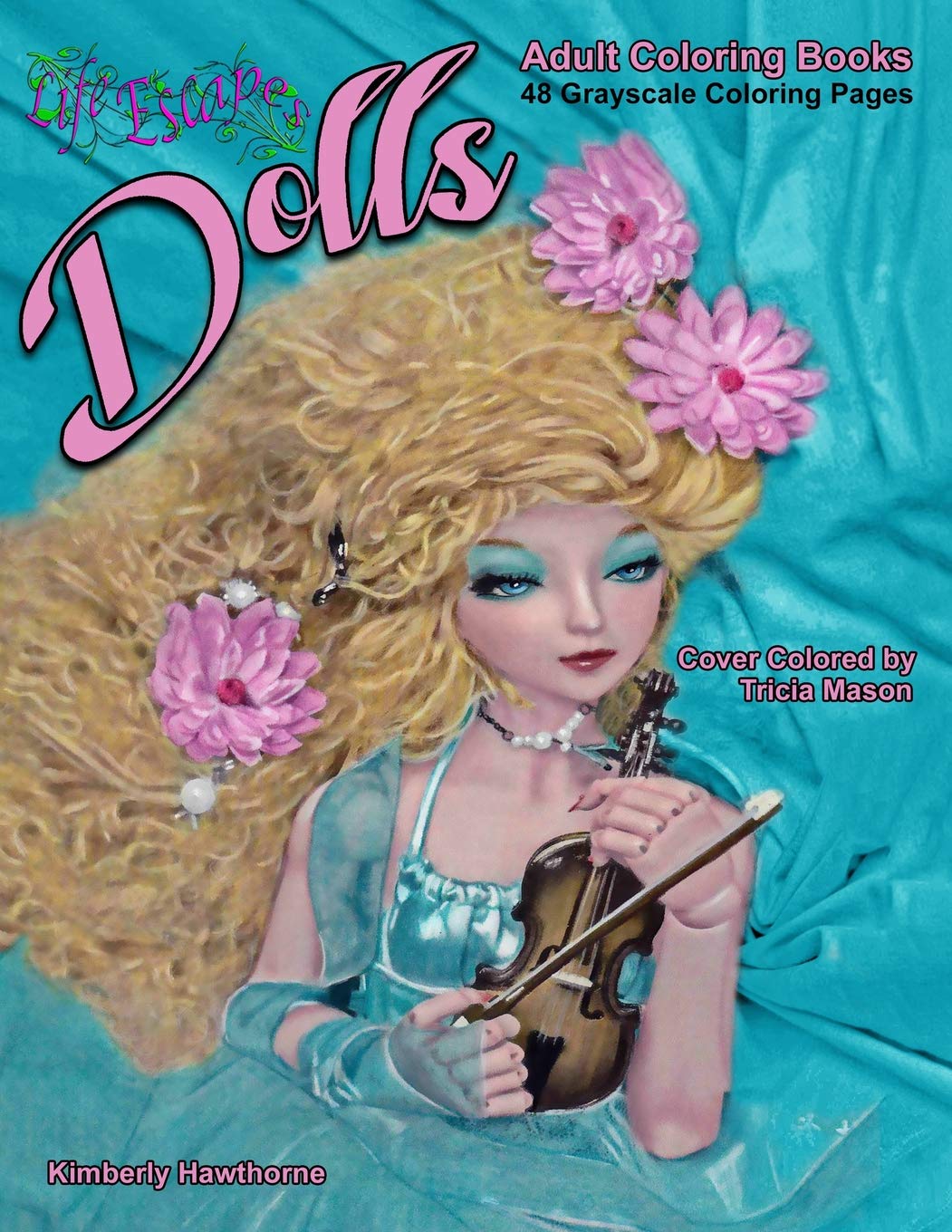 Adult Coloring Books Dolls 48 Grayscale Coloring Pages: Beautifully ...