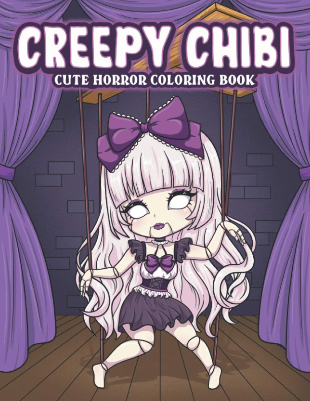 Creepy Chibi Cute Horror Coloring Book: Spooky Coloring Pages with ...