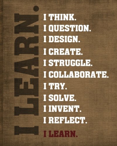 I learn: Motivational & Inspirational Notebook/Journal for Writing: 8 ...