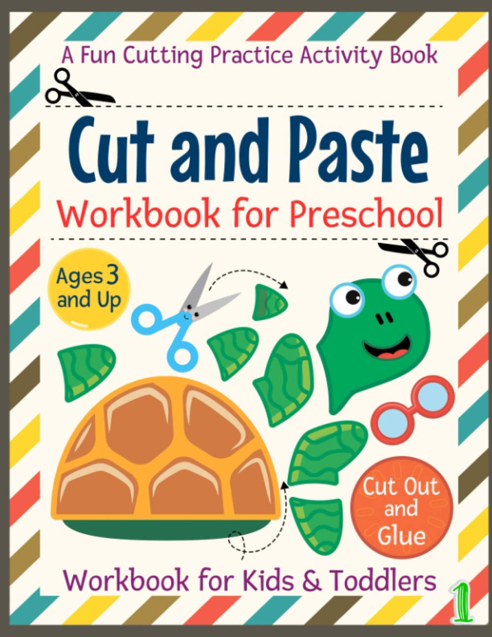 Cut and Paste Workbook for Preschool: Scissor Skills Cut Out and Glue ...