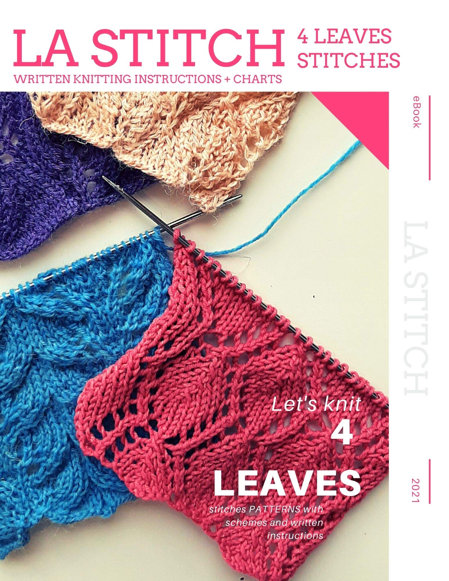 La stitch. 4 leaves: 4 leaves knitting stitches patterns and written ...