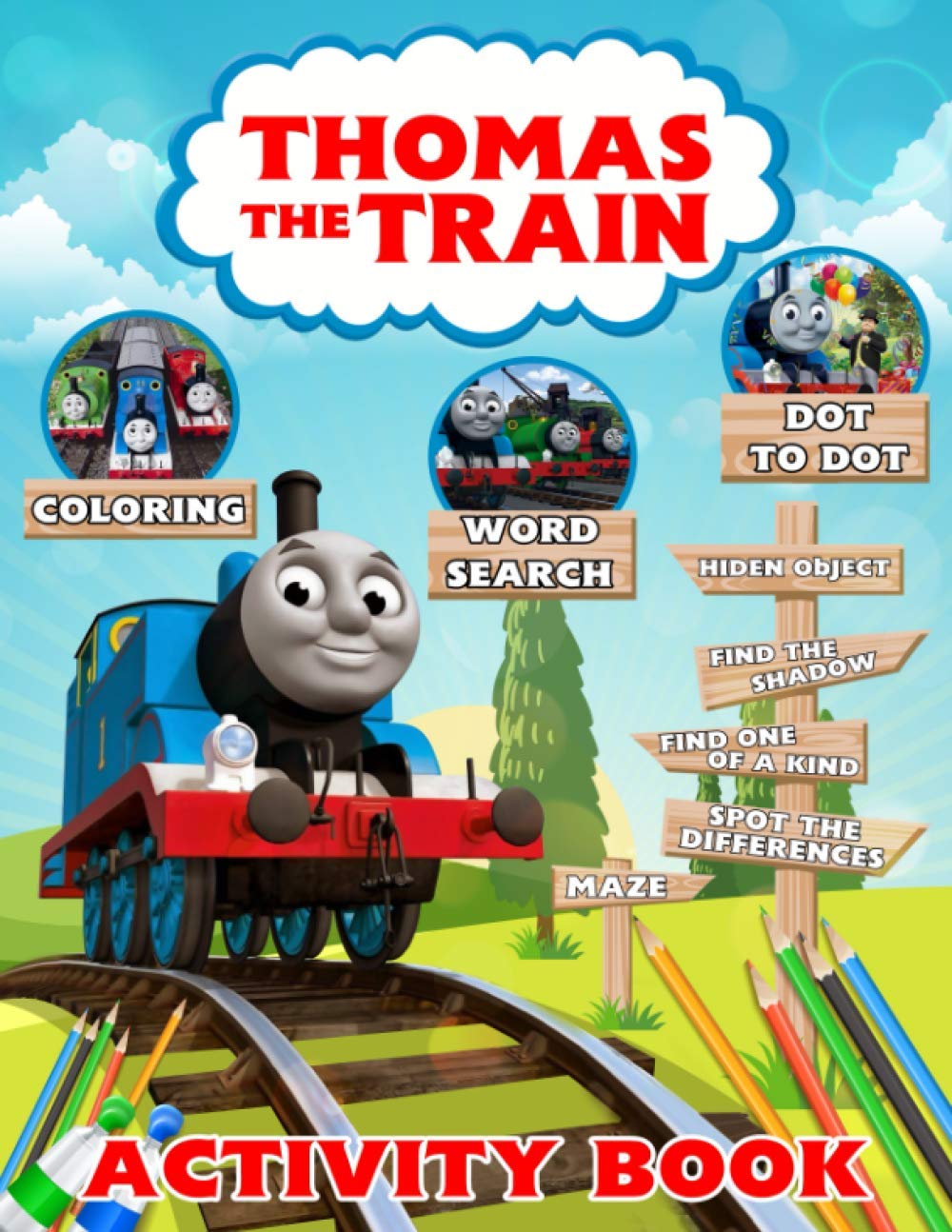 Thomas The Train Activity Book: Great Maze, Coloring, One Of A Kind ...