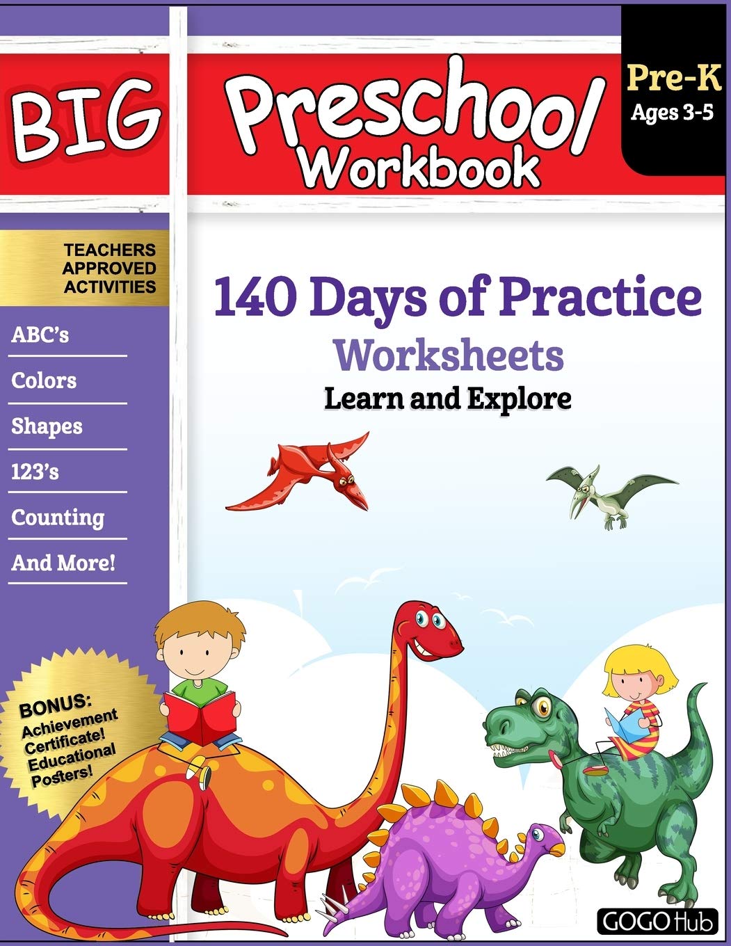 Big Preschool Workbook: Ages 2-5, 140+ Worksheets of PreK Learning ...