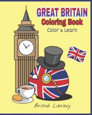 Great Britain Coloring Book: Nice Gift For Kids Children British Books ...