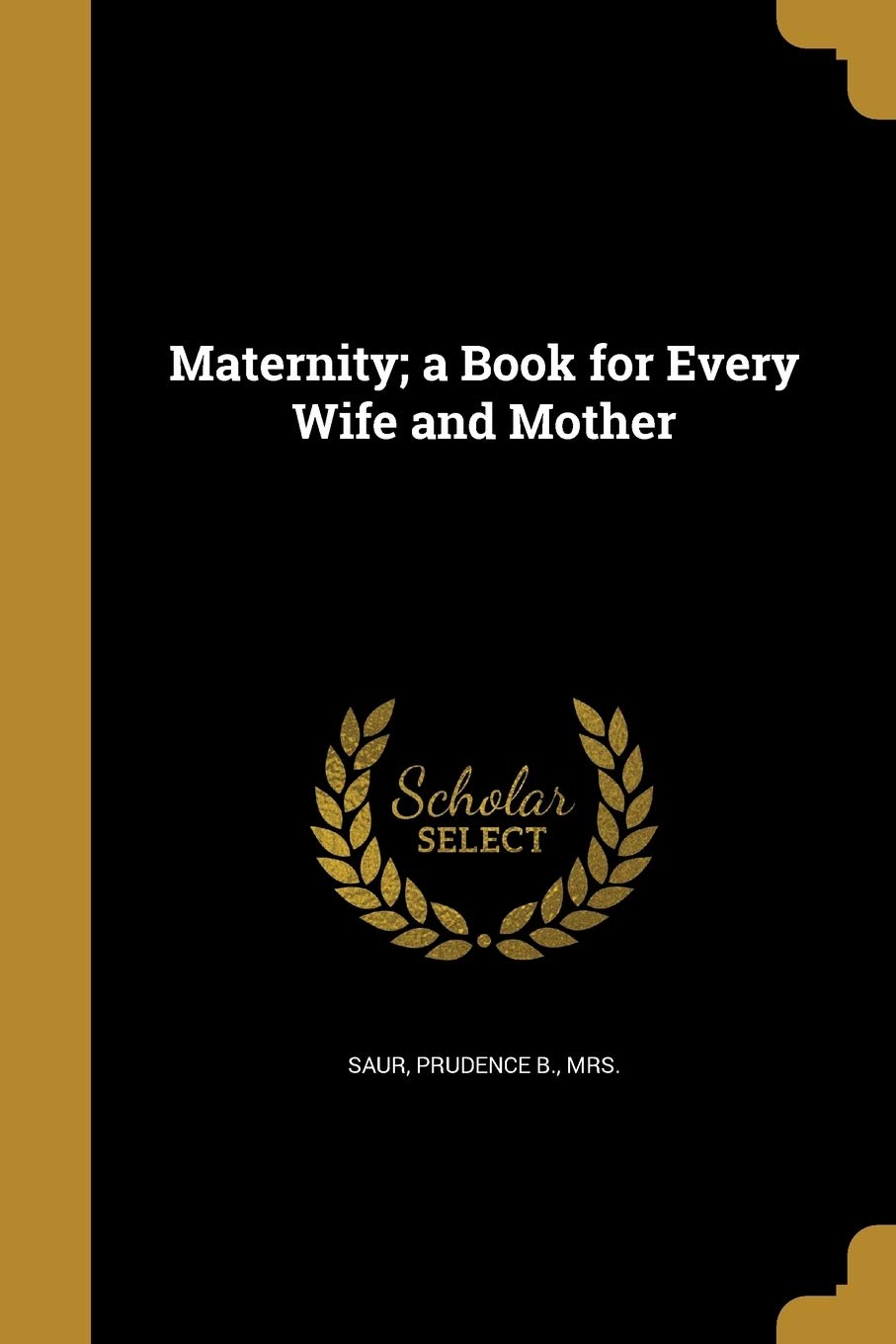 Maternity; a Book for Every Wife and Mother by Prudence B. Saur | Goodreads