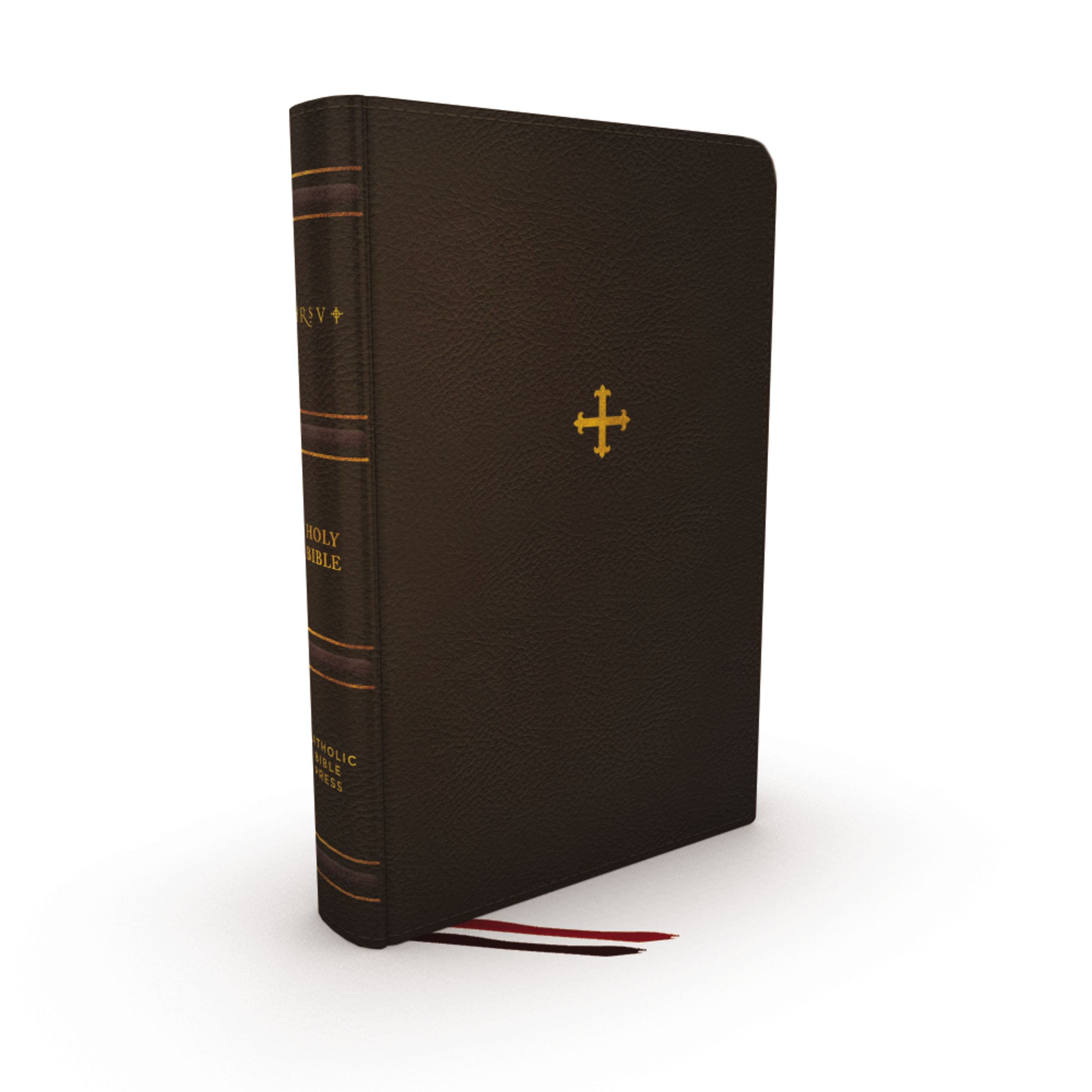 NRSV, Catholic Bible, Thinline Edition, Genuine Leather, Brown, Comfort ...