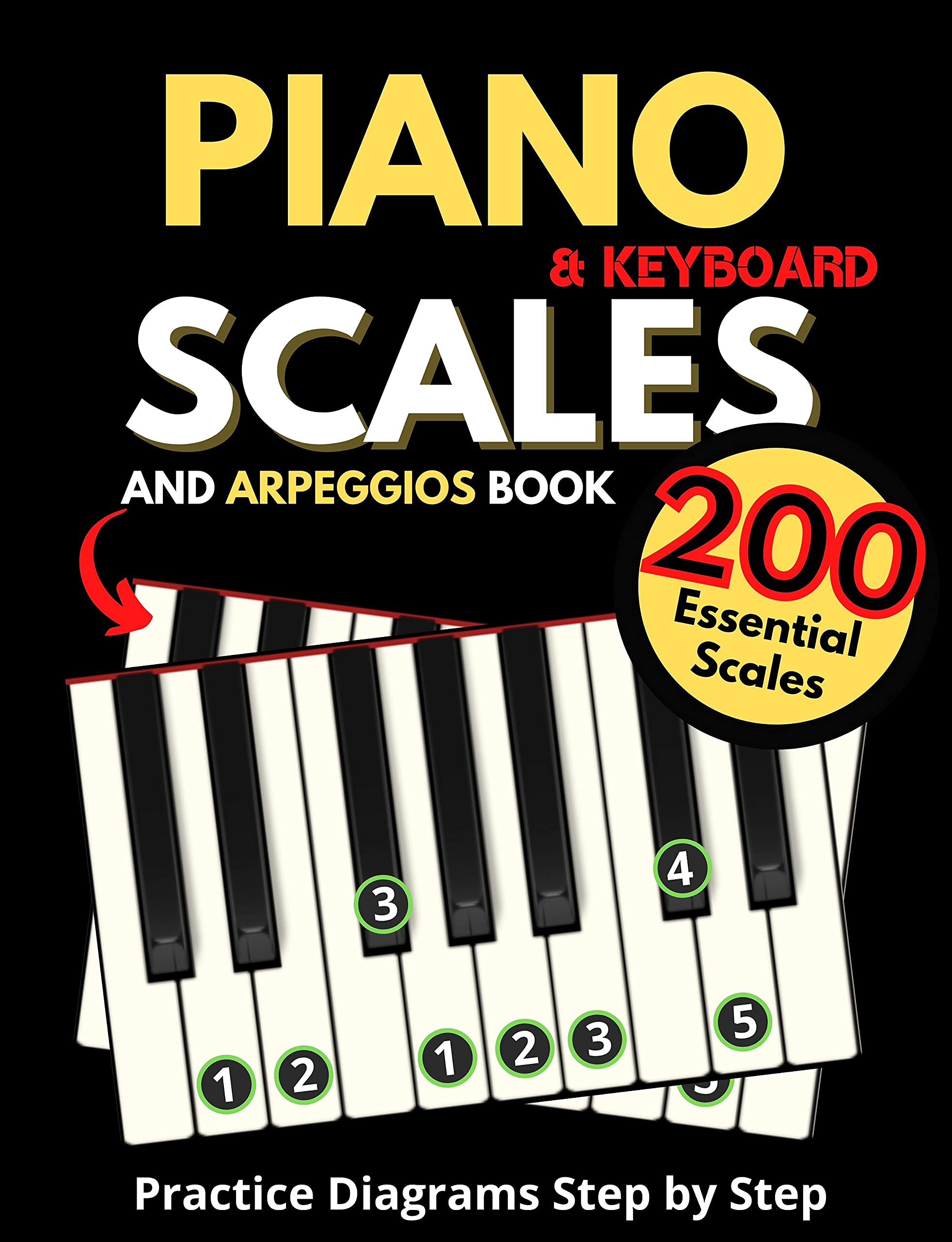 Piano & Keyboard Scales and Arpeggios Book, Practice Diagrams Step by ...