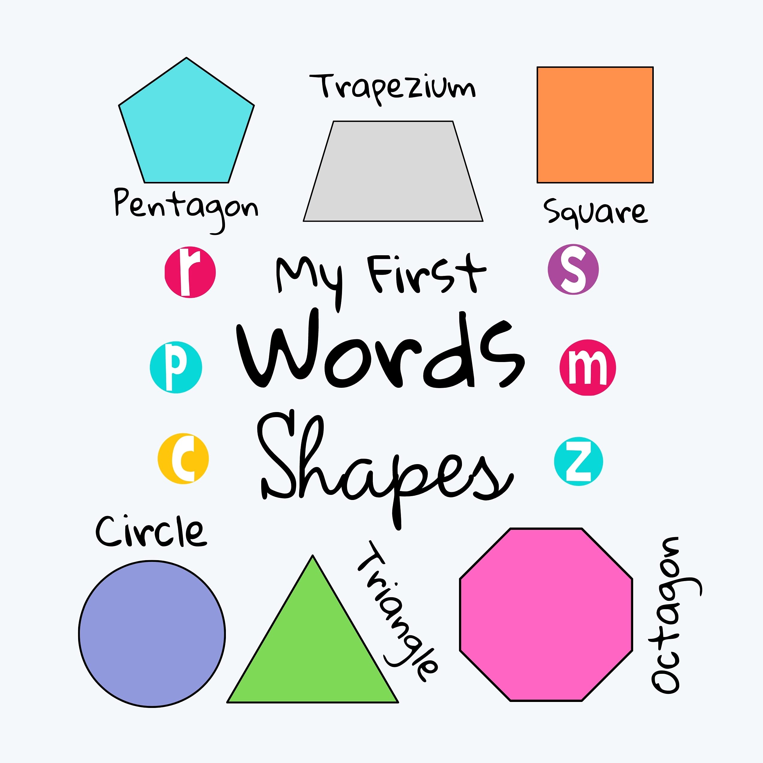 My First Words Shapes: A Fun Learning Activity Game Book For Kids 1-3 ...