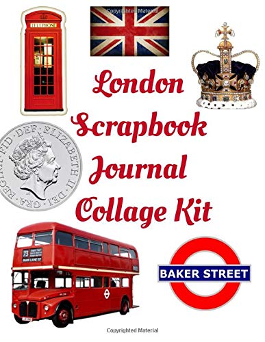 London Scrapbook Journal Collage Kit: Craft Patterns | Decoupage Paper ...