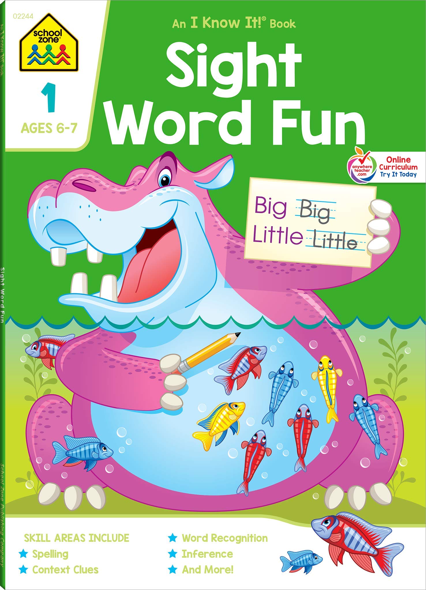 School Zone Sight Word Fun Workbook: 64 Pages, 1st Grade, Word ...
