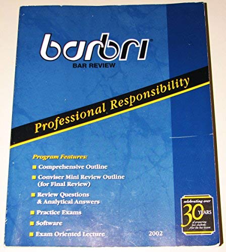 Barbri Bar Review; Professional Responsibility by Barbri | Goodreads