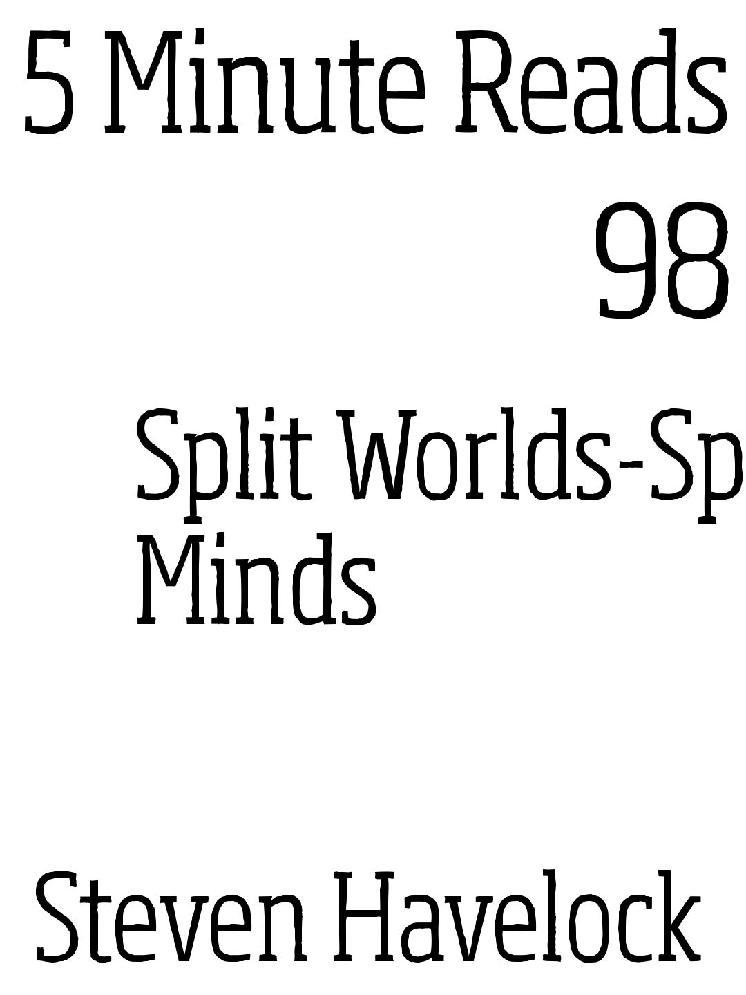 Split Minds/Split Worlds (5 minute reads Book 98) by Steven Havelock ...