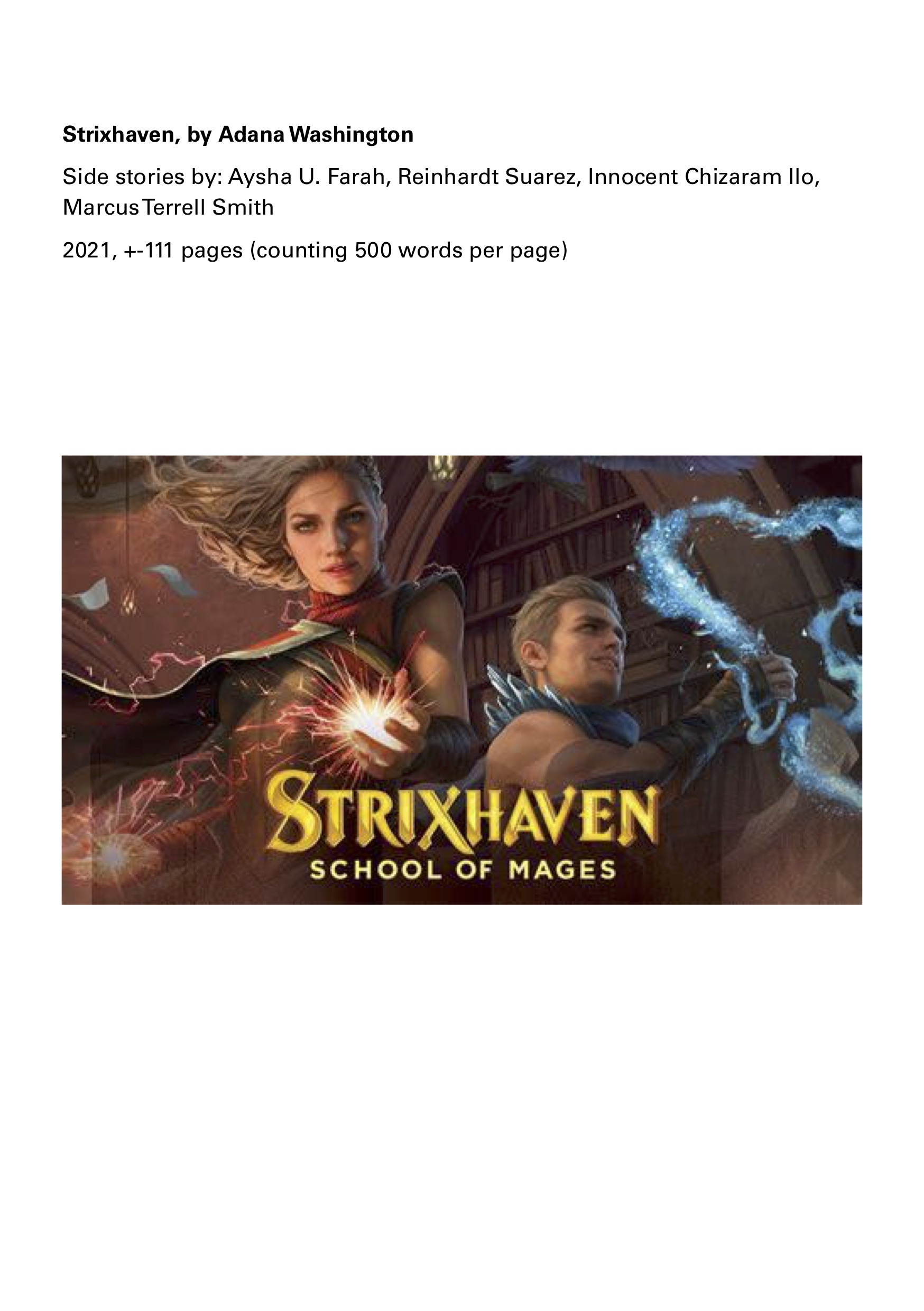 Strixhaven by Adana Washington | Goodreads