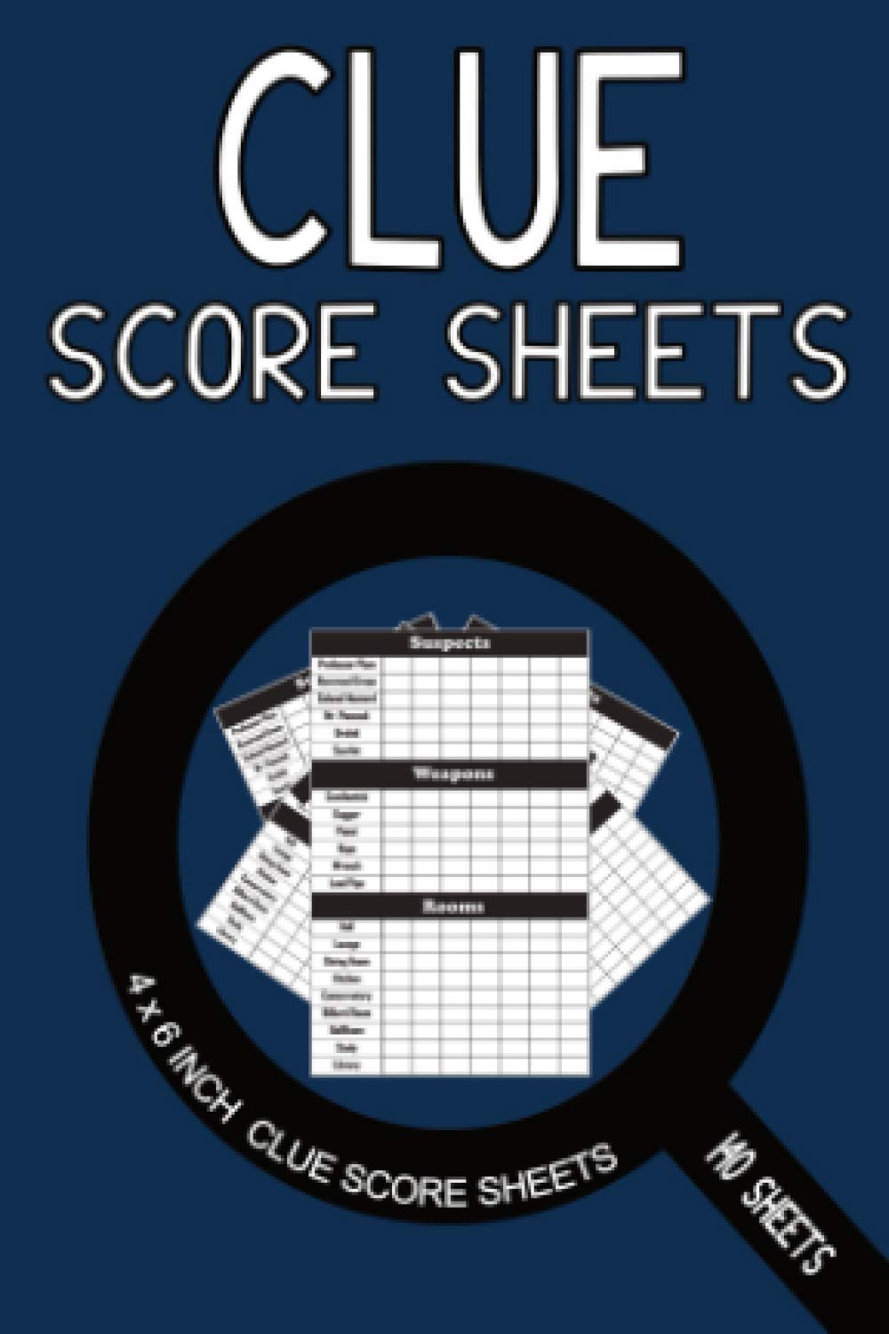 clue score sheets: clue score cards replacement, 4 x 6-inch clue game ...