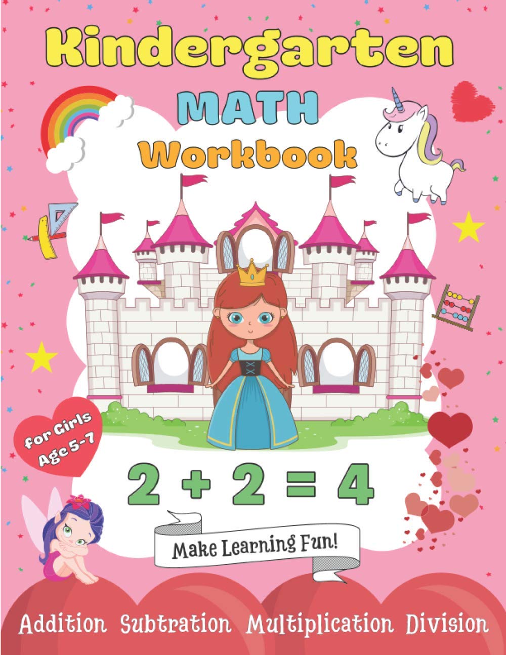 Kindergarten Math Workbook for Girls Age 5-7: My 1st & 2nd Grade ...