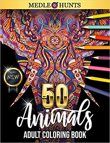 50 Animals Adult Coloring Book by Medle Hunts | Goodreads