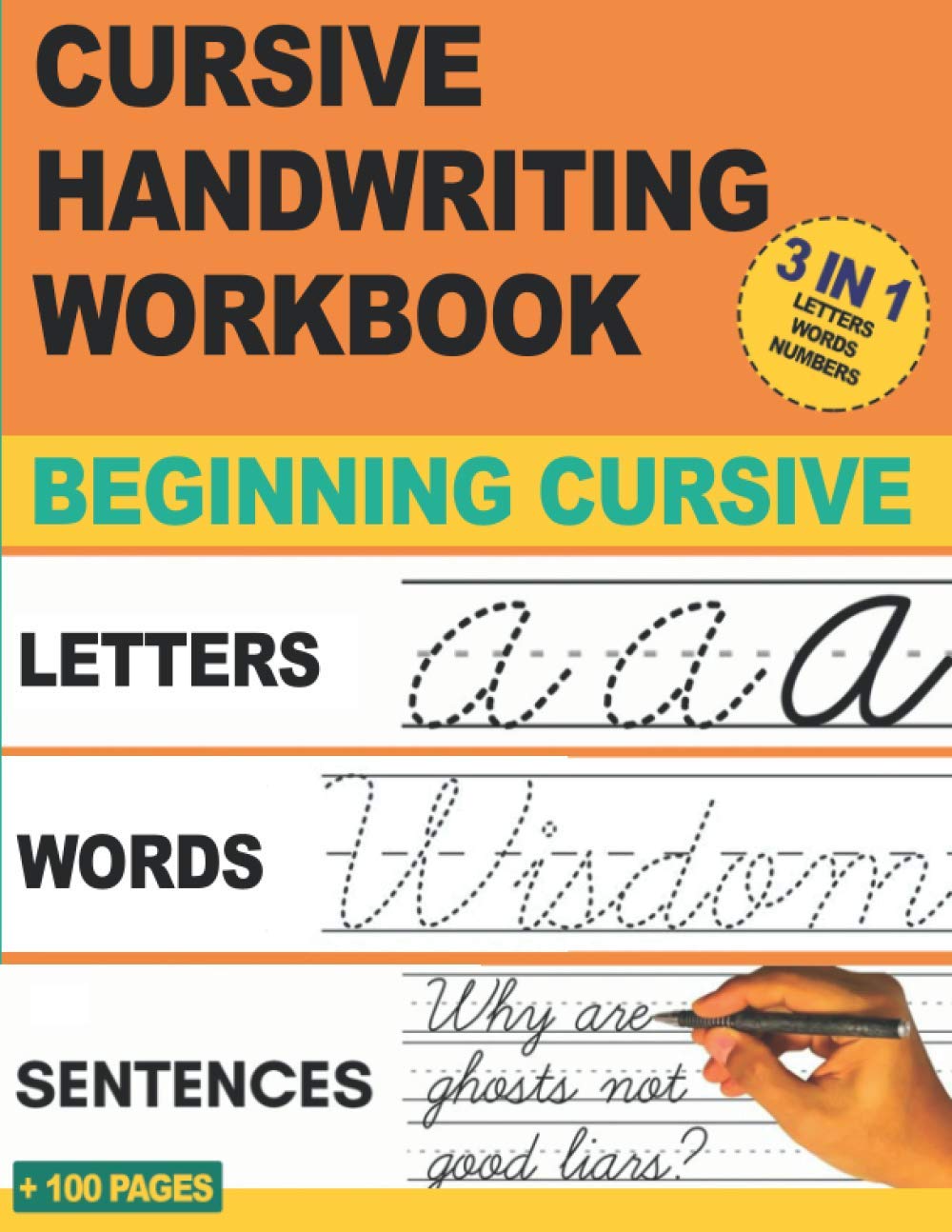 Cursive Handwriting Workbook: 3-in-1 Writing Practice Book to Master ...