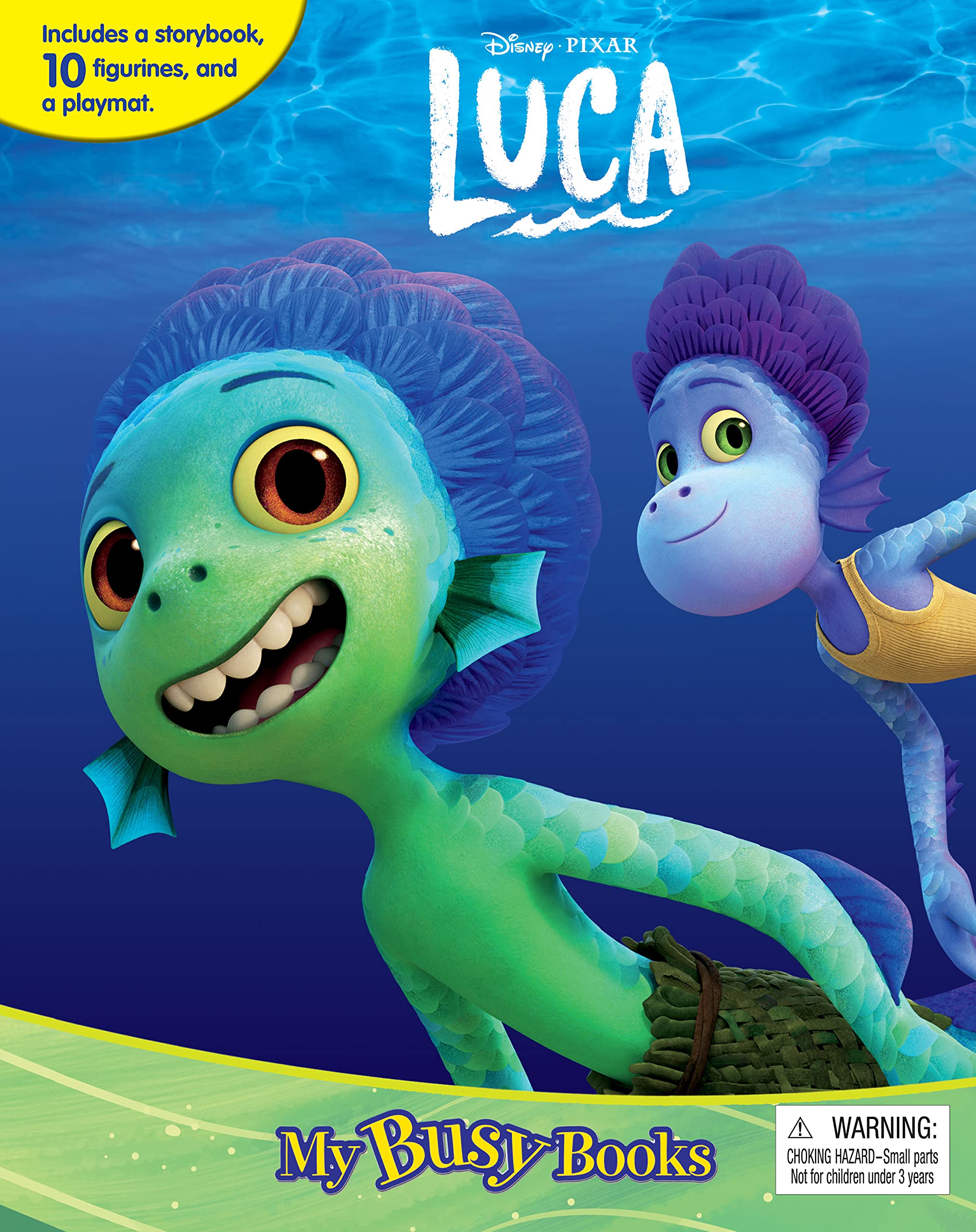 Disney / Pixar Luca My Busy Books - Storybook, 10 figurines, playmat by Phidal Publishing ...