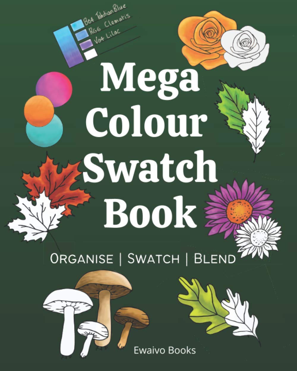 Mega Colour Swatch Book: 100 pages of Colour Charts, Shapes, Leaves and ...