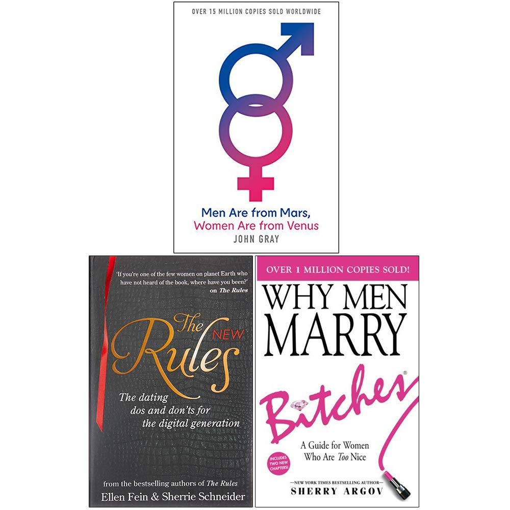 Men Are from Mars Women Are from Venus, The New Rules, Why Men Marry Bitches 3 Books Collection ...