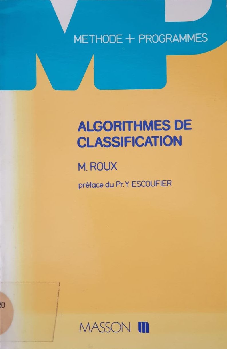 Algorithmes de classification by M. Roux | Goodreads