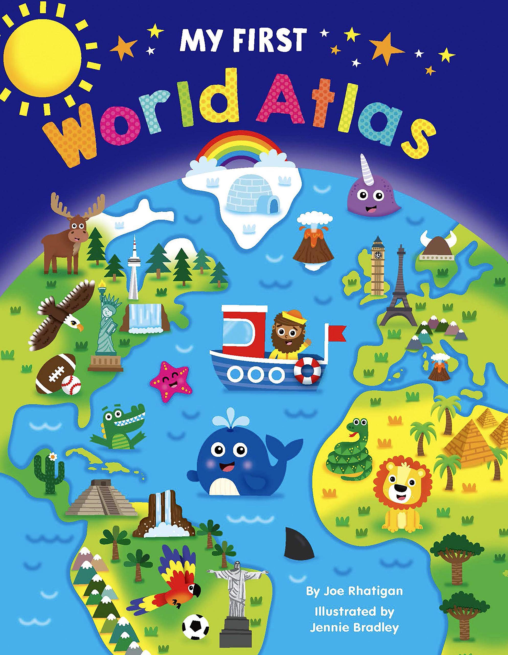 My First World Atlas - Padded Board Book - Educational by Little Hippo ...