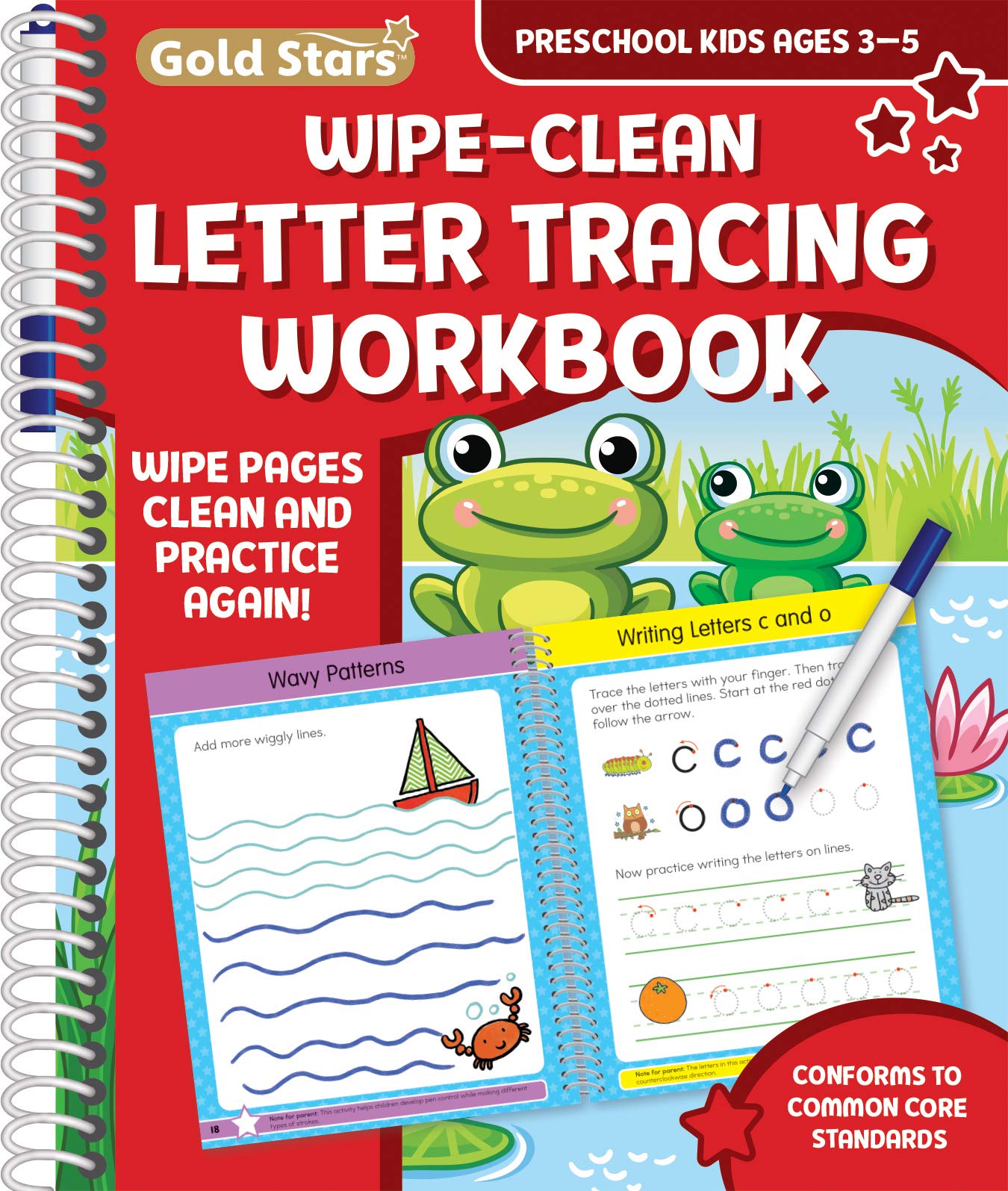 Wipe Clean Letter Tracing Workbook for Preschool Kids Ages 3-5 ...